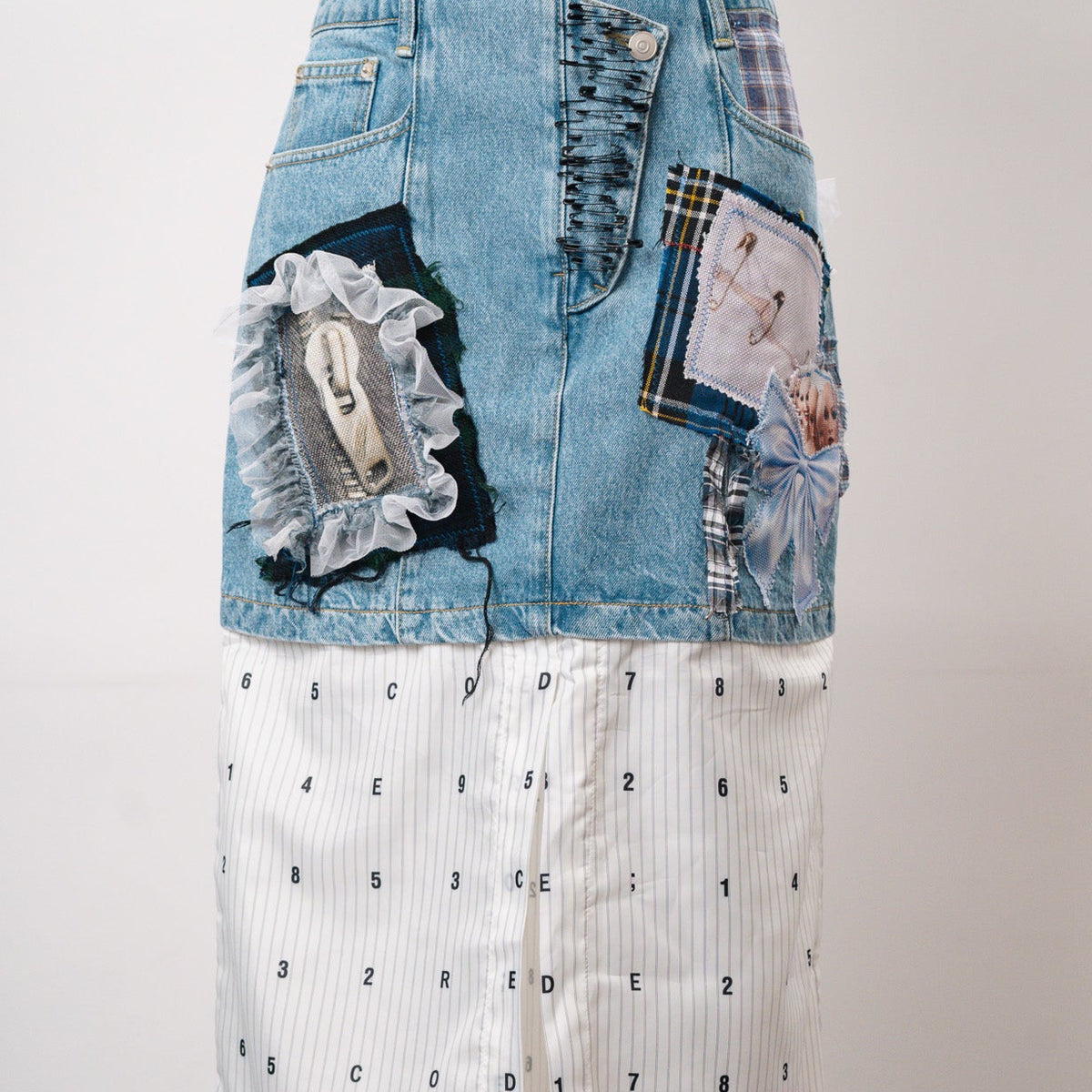 [CL x LEFT HAND LA] Patchwork Denim Skirt – CIRCULAR LIBRARY